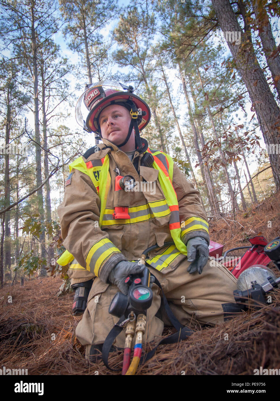 U.S. Army Sgt. Daniel Carter, with the 266th Engineer Detachment, South ...