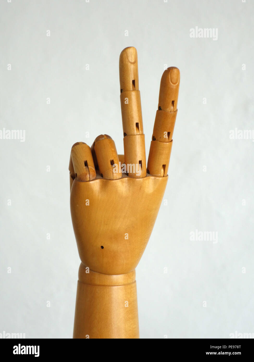 Wooden Hand Manikin making gestures Stock Photo - Alamy