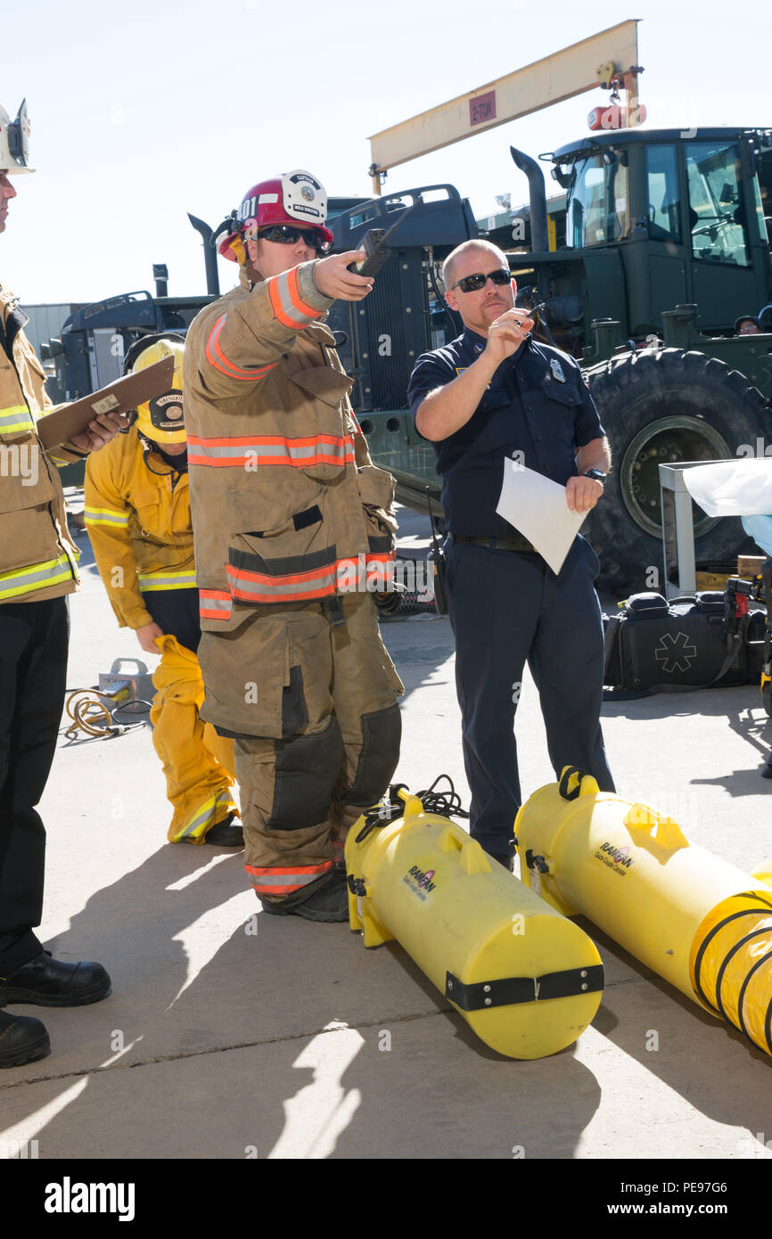 Members of the Marine Corps Logistics Base Barstow Fire Department ...