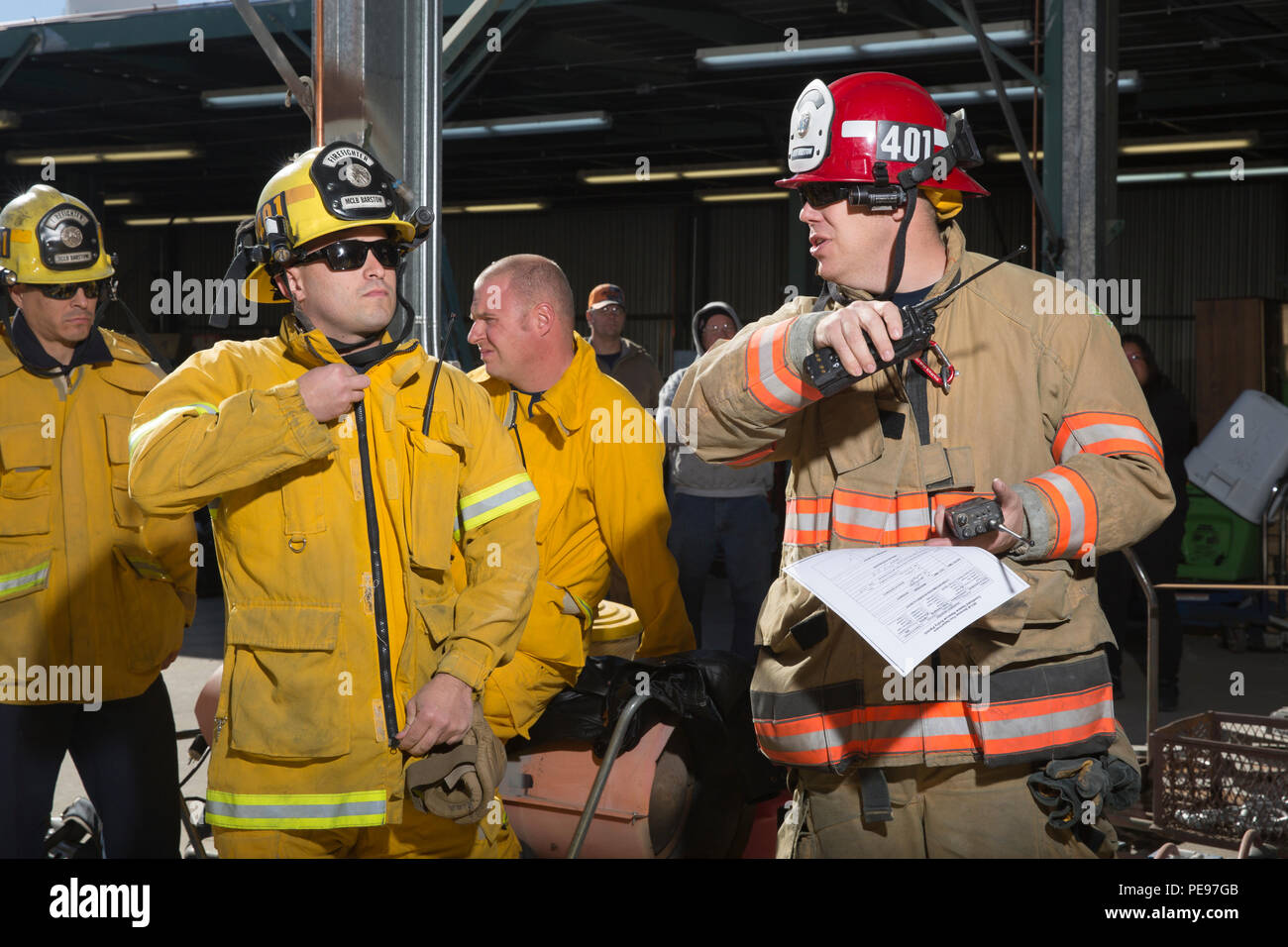 Members of the Marine Corps Logistics Base Barstow Fire Department ...