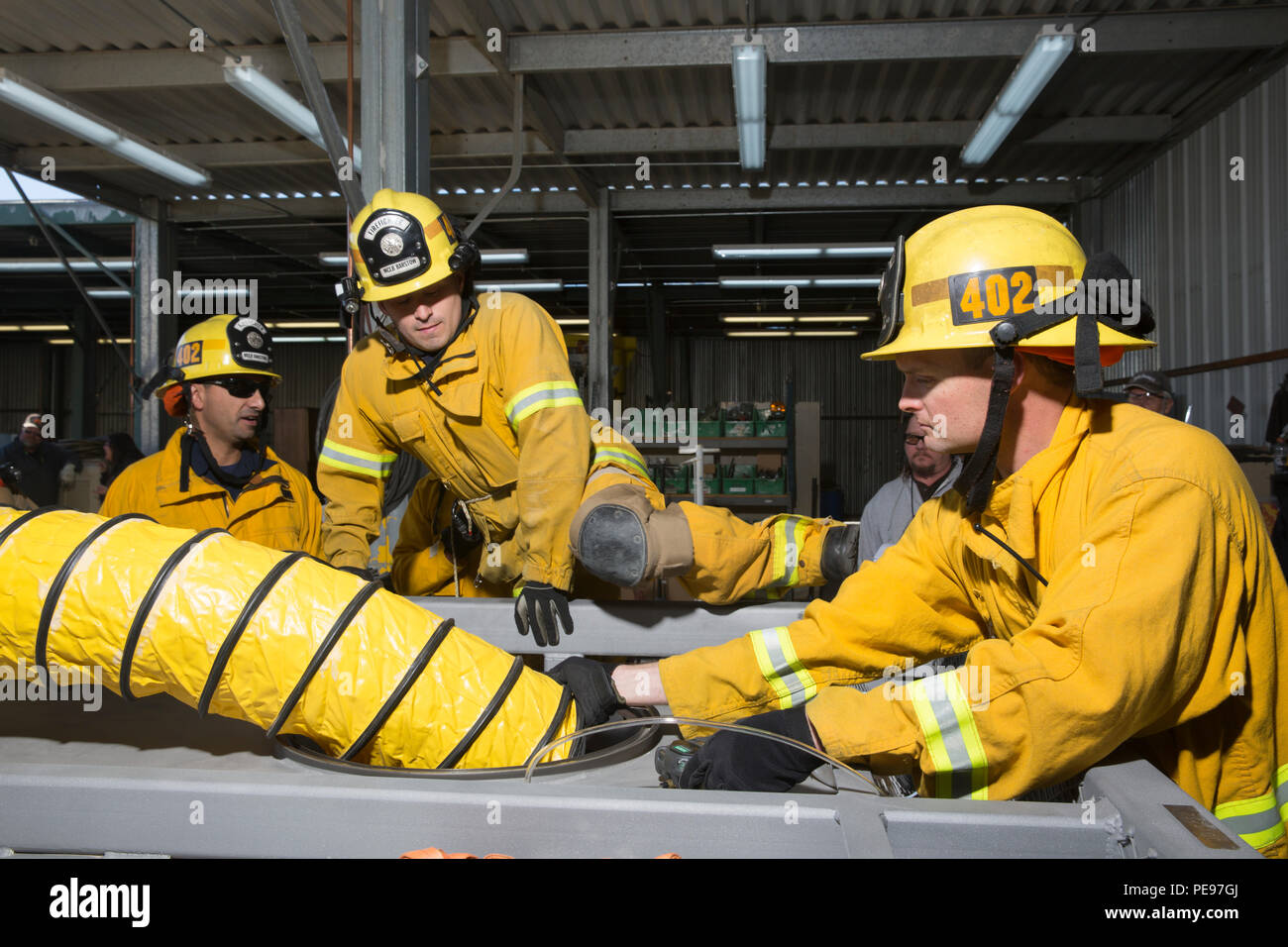 Members of the Marine Corps Logistics Base Barstow Fire Department ...