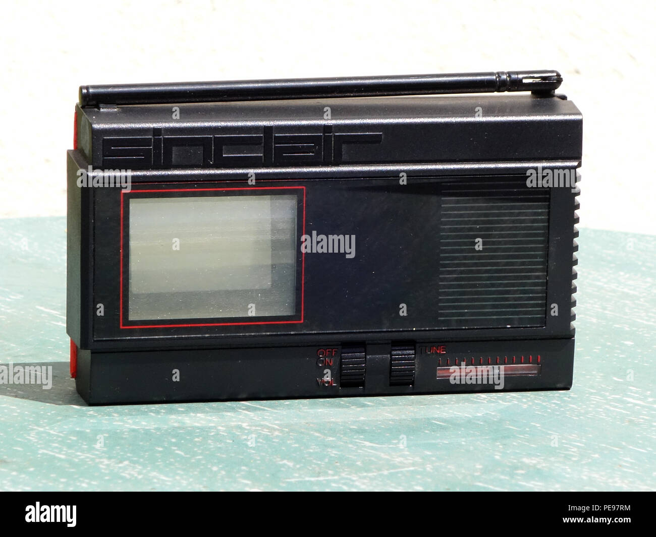 The Sinclair first handheld flat-screen pocket-sized television Stock ...