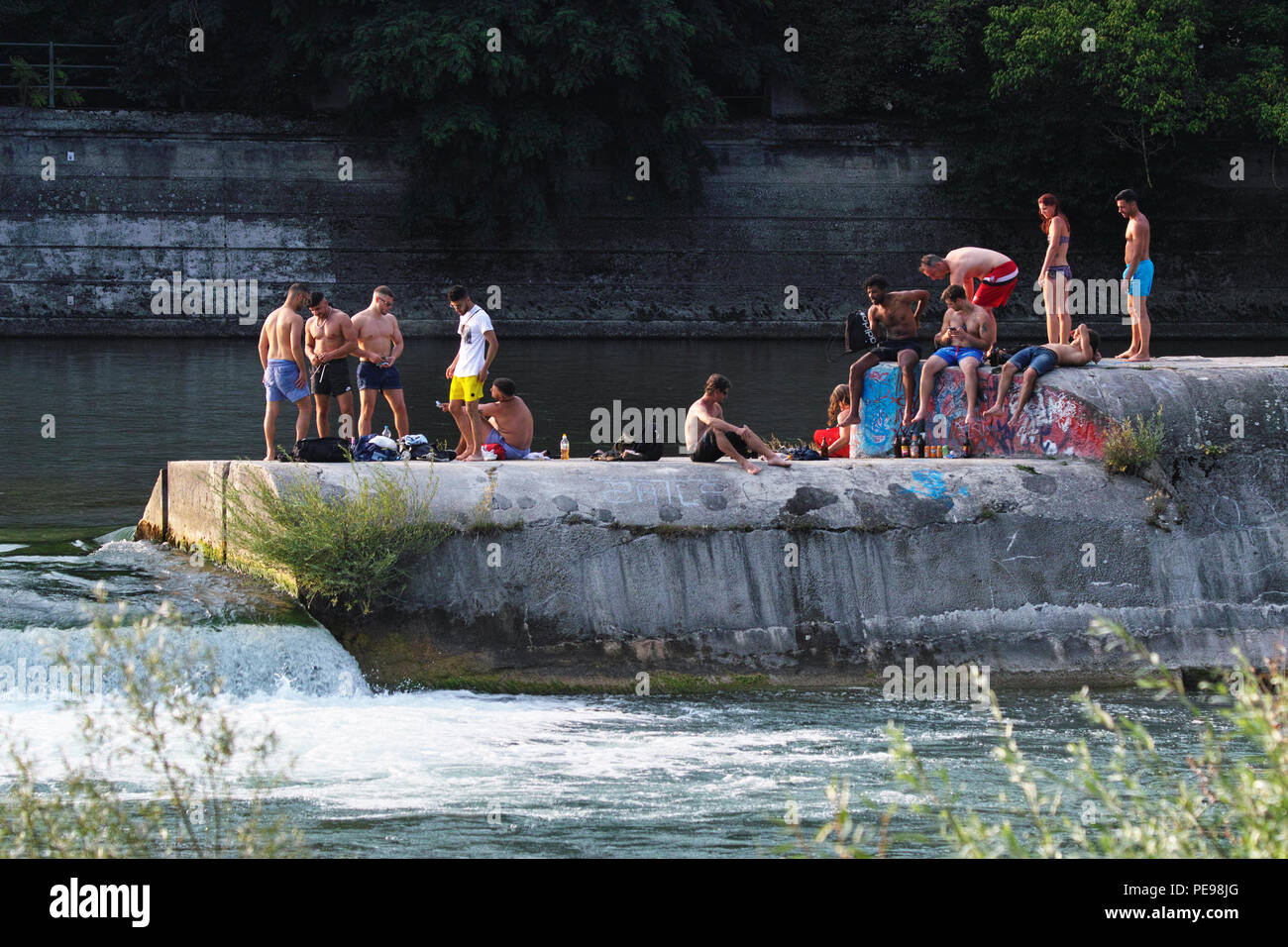 Bath in the river Stock Photo - Alamy