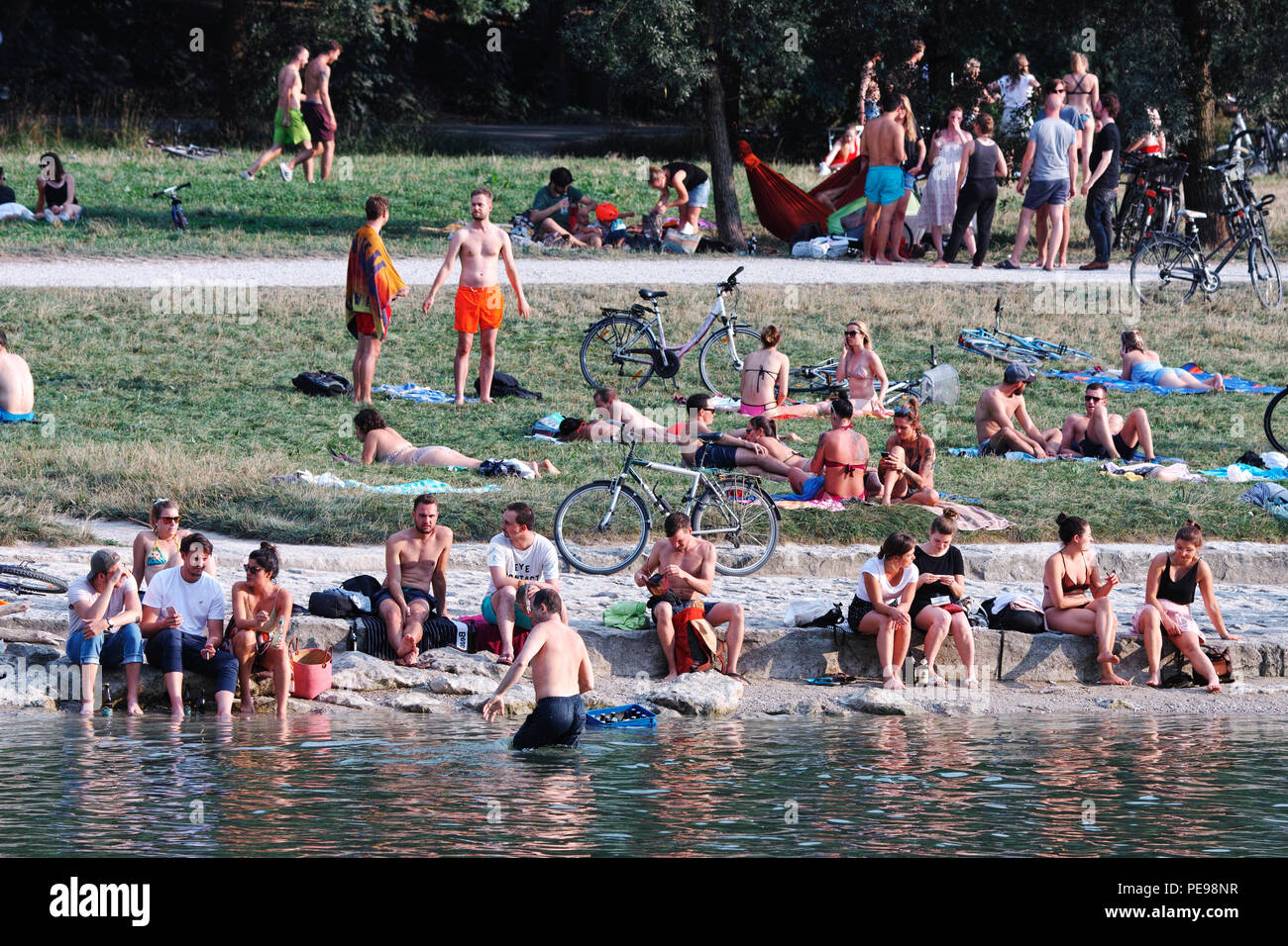 Bath in the river Stock Photo - Alamy