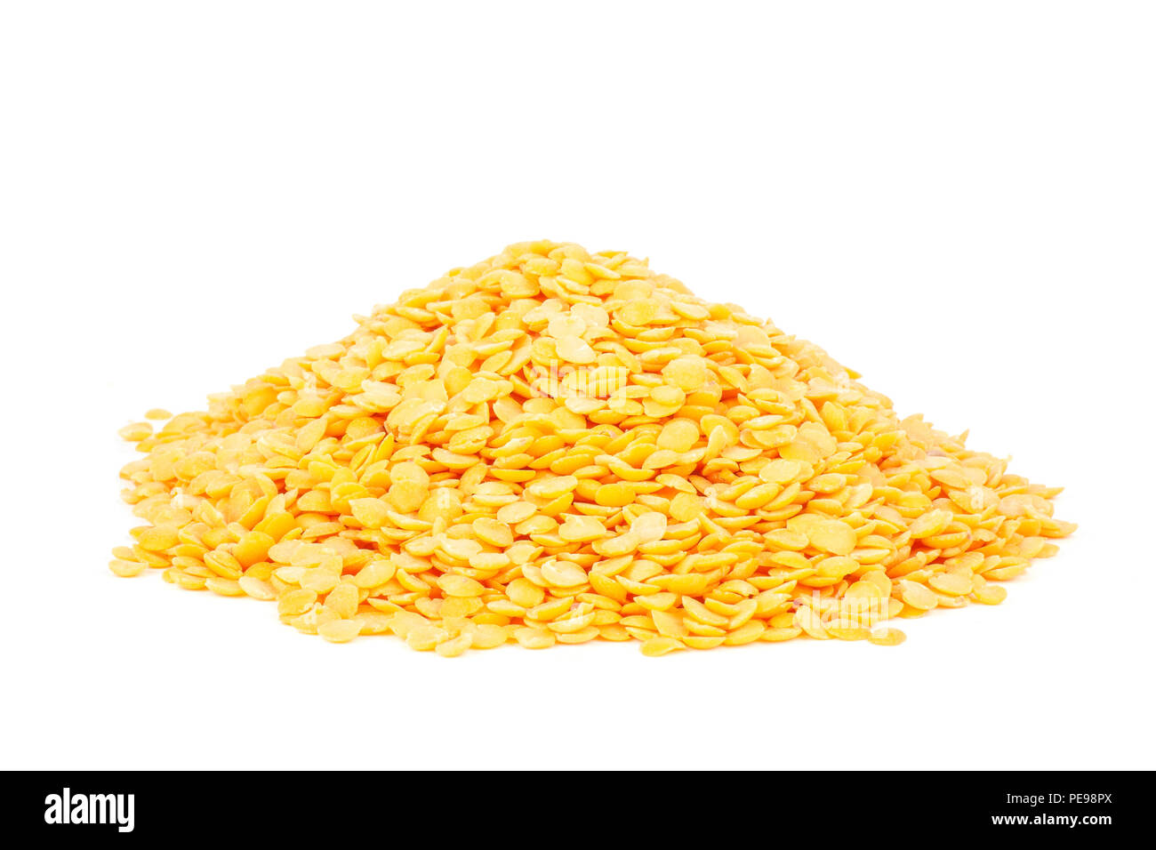 Pile of lot of whole raw red lentils isolated on white background Stock Photo - Alamy