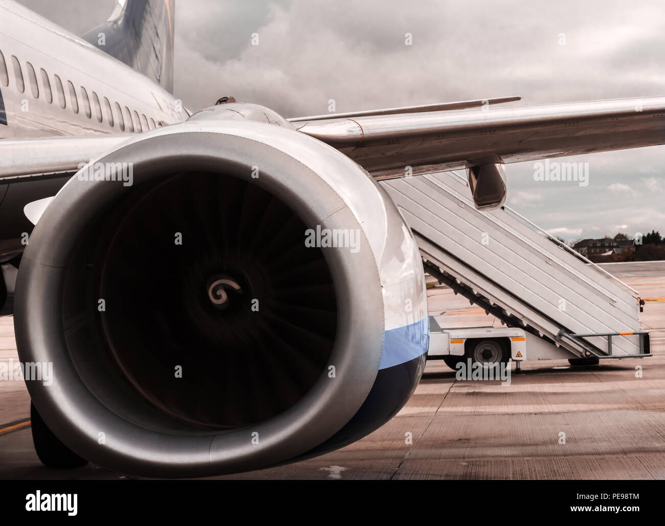 The powerful engine of an airplane Stock Photo - Alamy