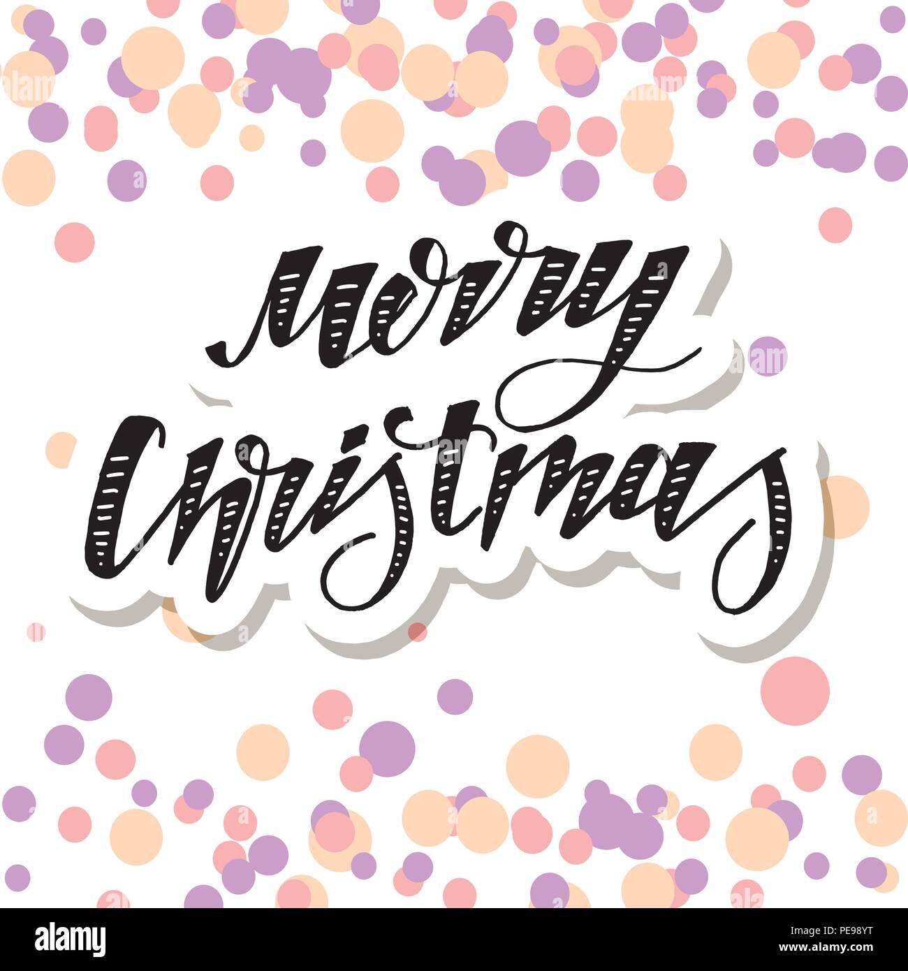 Christmas Vector Phrase Lettering Calligraphy Brush Illustration Stock ...