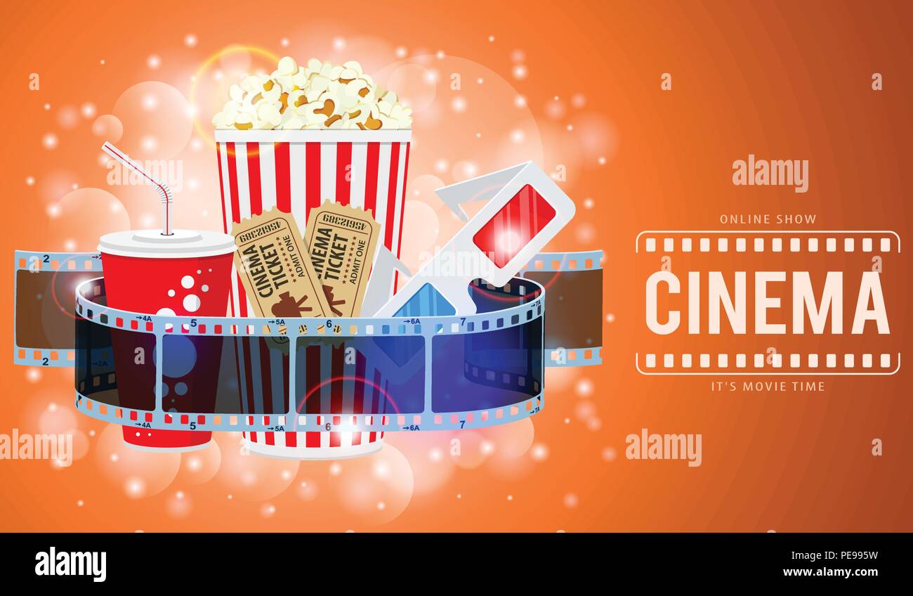 Cinema and Movie Banner Stock Vector Image & Art - Alamy