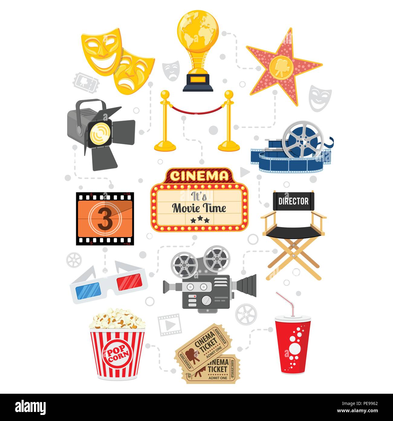 Cinema movie infographics hi-res stock photography and images - Alamy