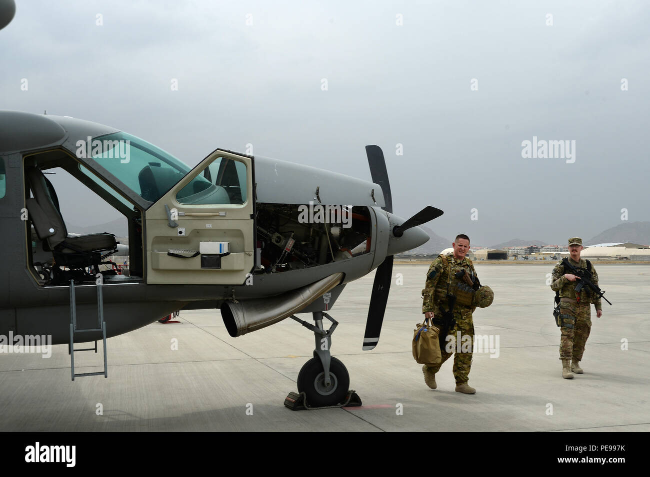 U.S. Air Force Maj. Carl Miller, Train, Advise, Assist Command – Air (TAAC-Air) adviser pilot ...