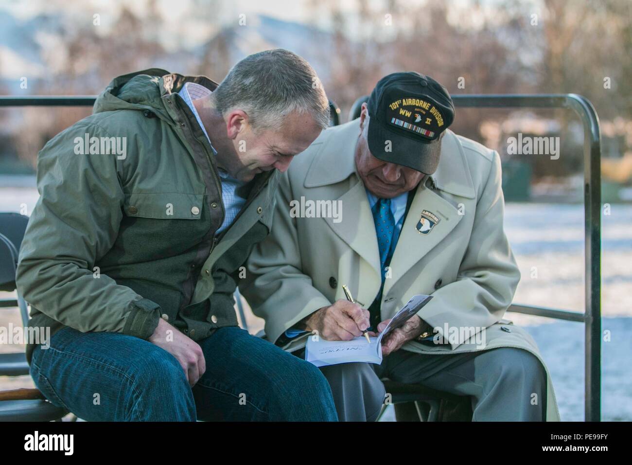 Vincent Speranza, a paratrooper with H. Company, 501st Parachute ...