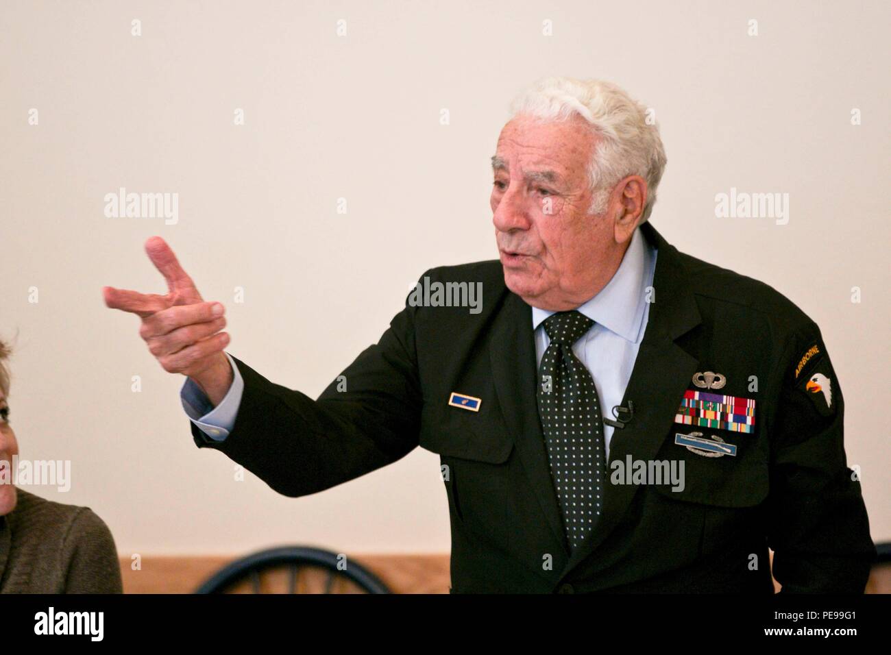 Vincent Speranza, a paratrooper with H. Company, 501st Parachute ...