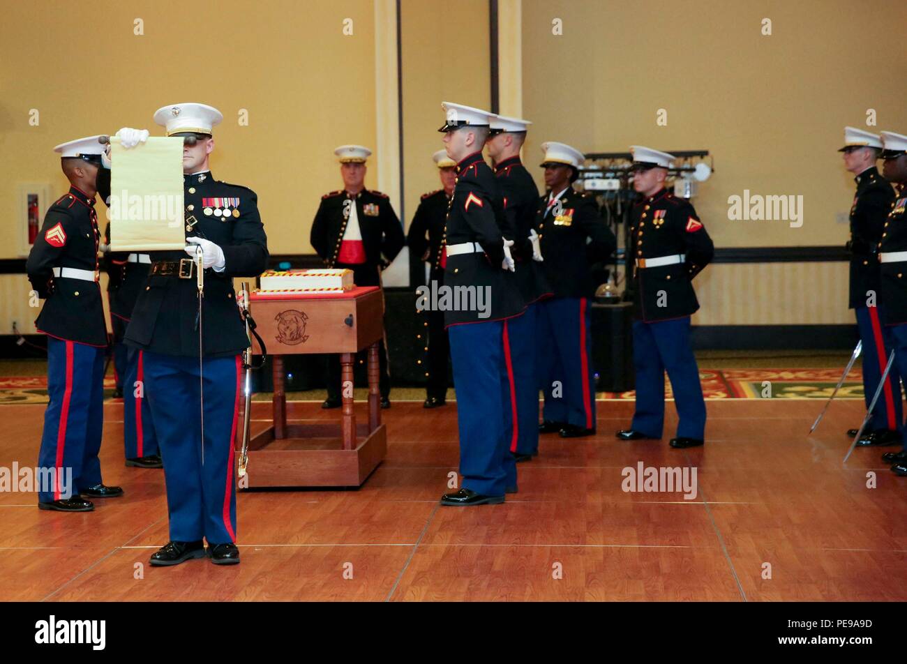 1st Lt Paul J. Stephens delivers Maj. Gen. John A. Lejeune’s Message at ...