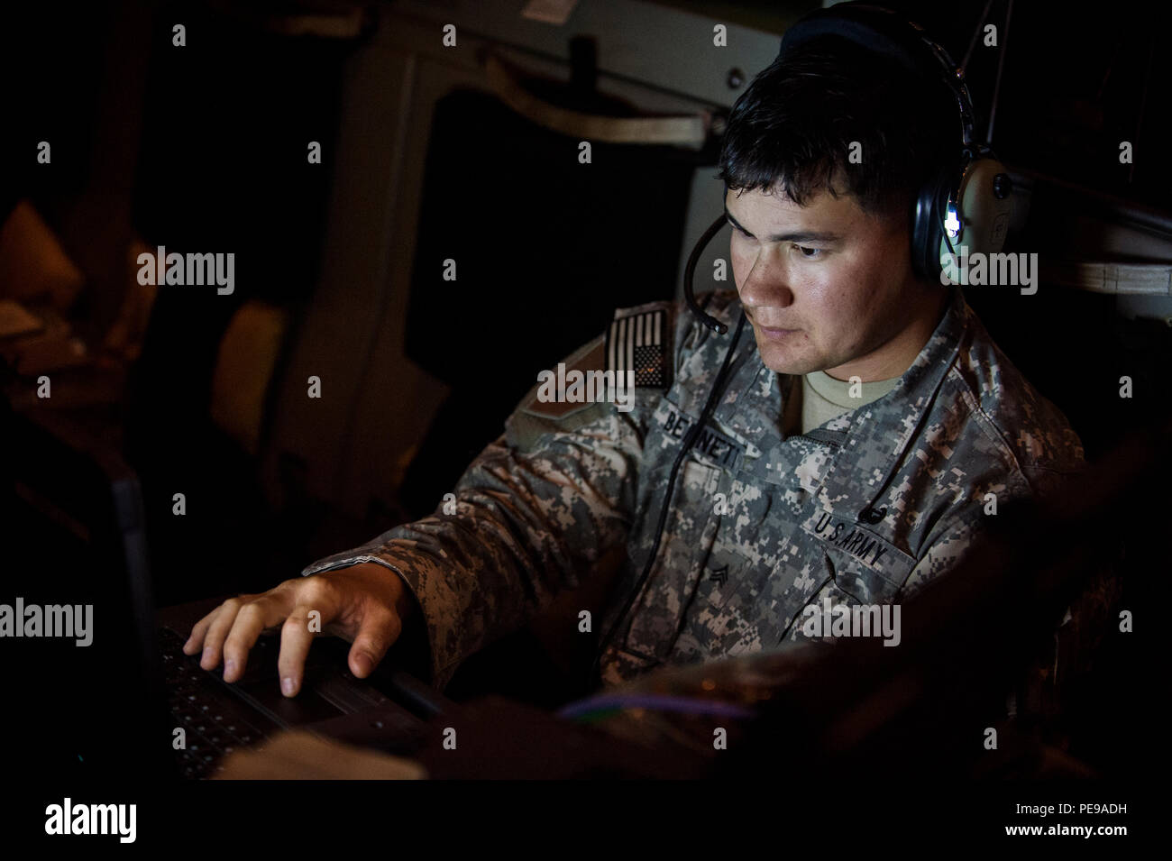 Sergeant Jonathan Bennett, assigned to the 50th Signal Battalion ...