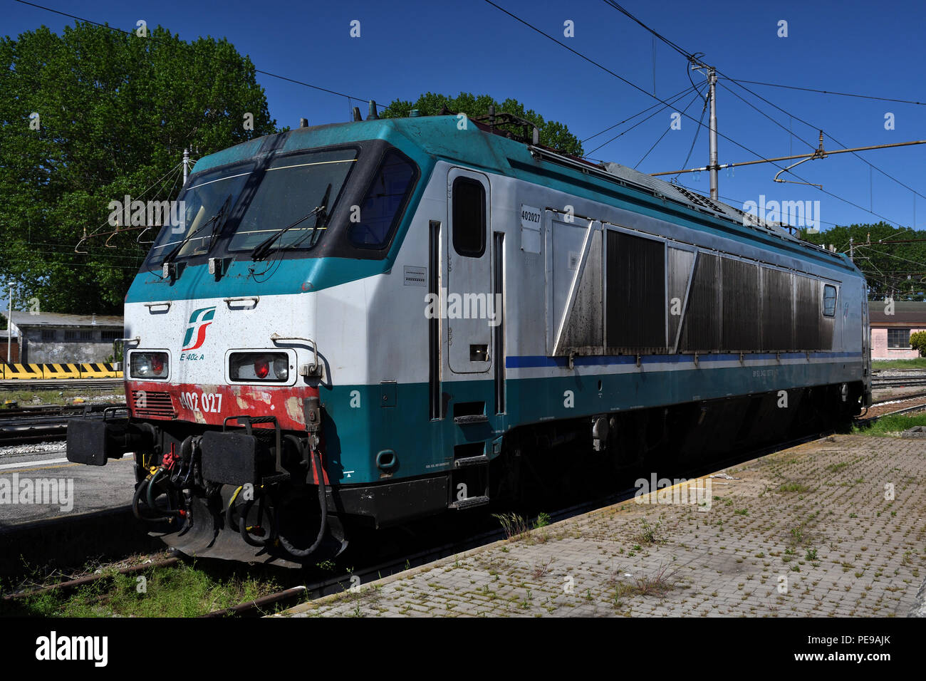 electric locomotive;class 402A;E402 027;santa lucia station;venice ...