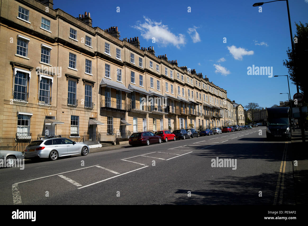 georgian townhouses on hilly bathwick street Bath England UK Stock ...