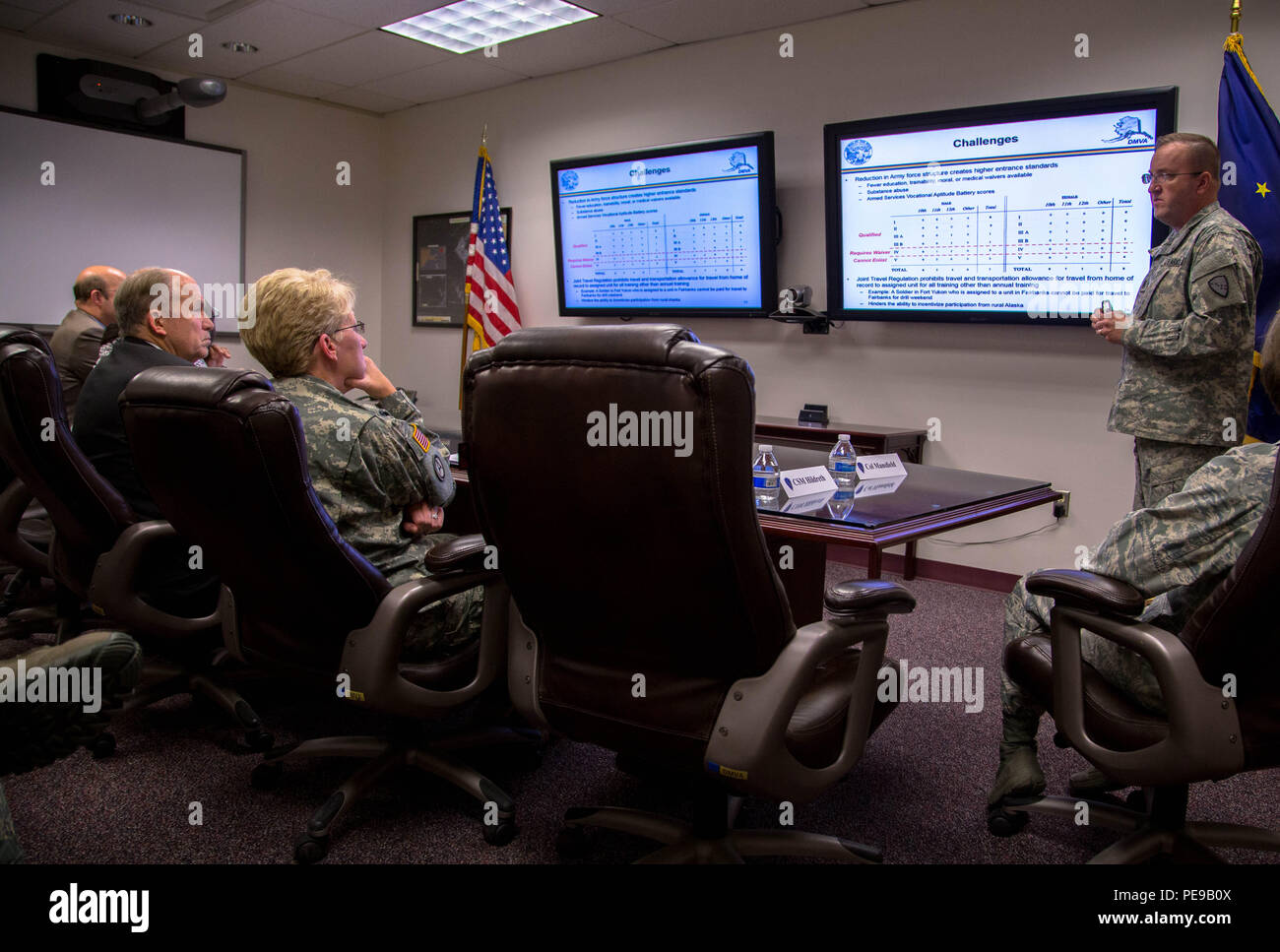 Alaska Gov. Bill Walker and Brig. Gen. (Alaska) Laurie Hummel, the ...