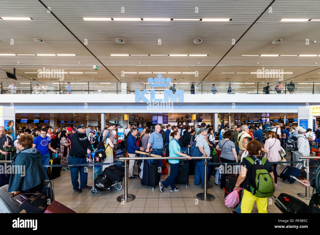 Amsterdam, Netherlands - June 01, 2018: People People At Check In At ...