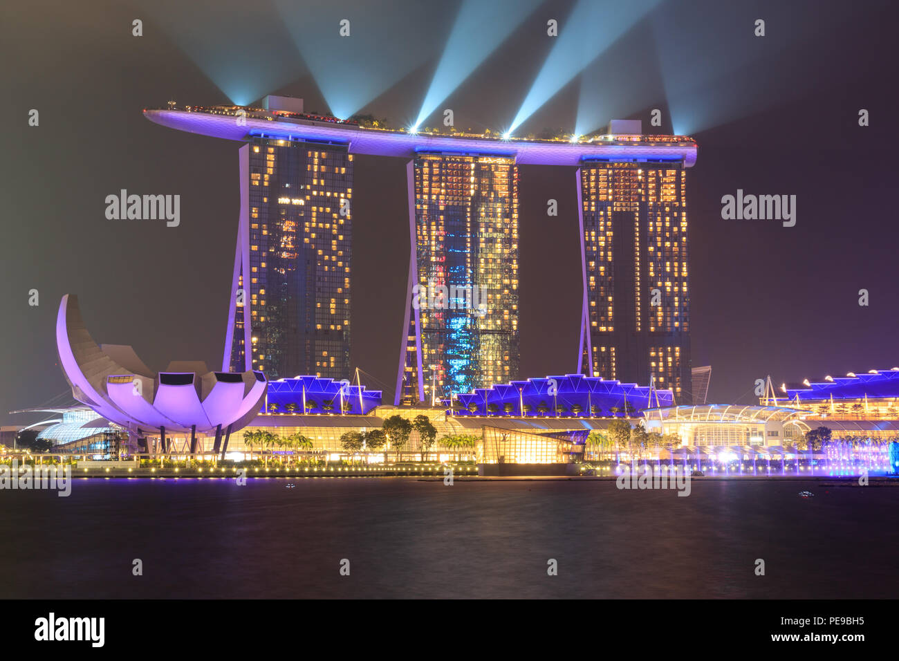 Singapore - July 13, 2018: The Marina Bay Sands Hotel During The ...