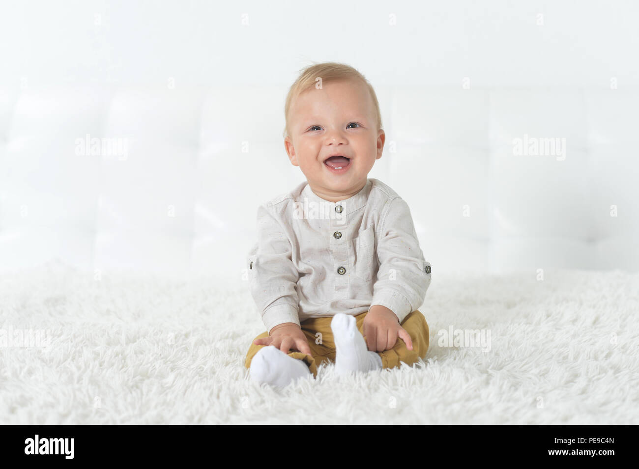 Portrait of a cute beautiful baby boy Stock Photo - Alamy