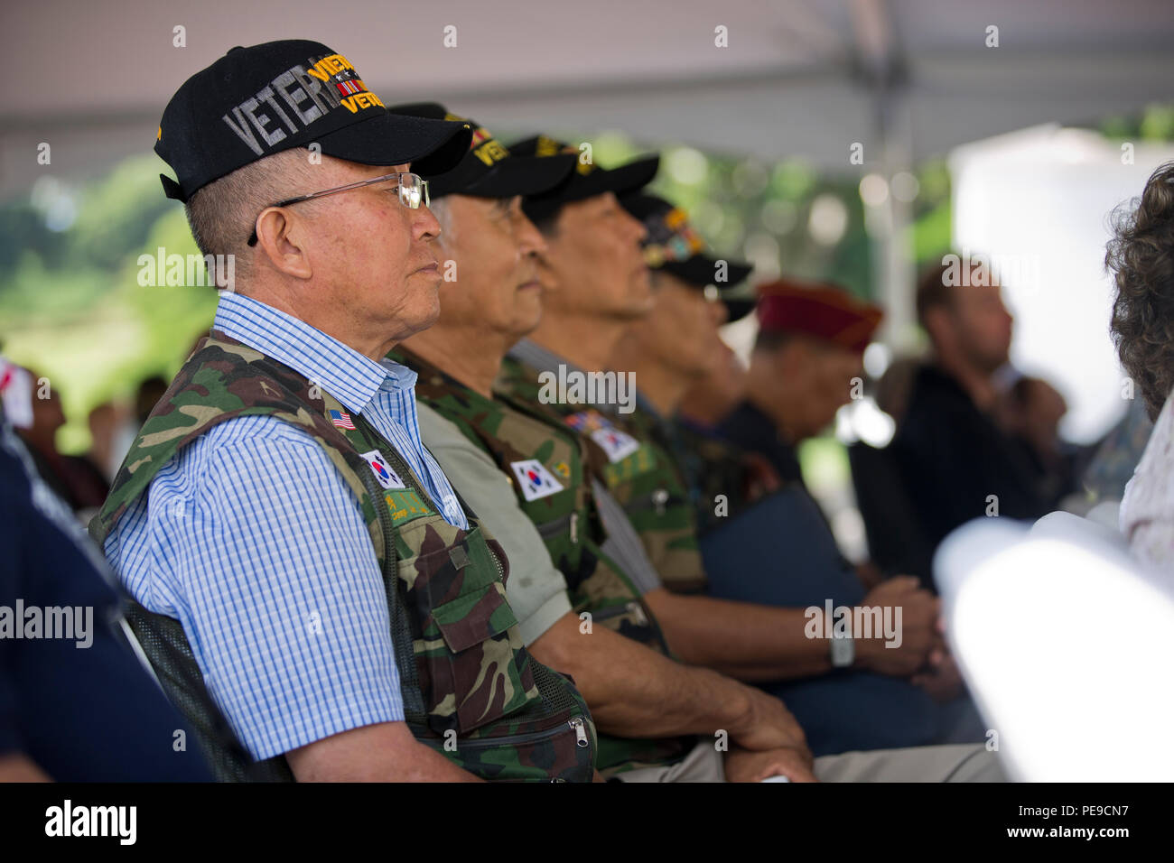 Paik Jung, a member of the Vietnam Veterans Association of Hawaii, sits ...