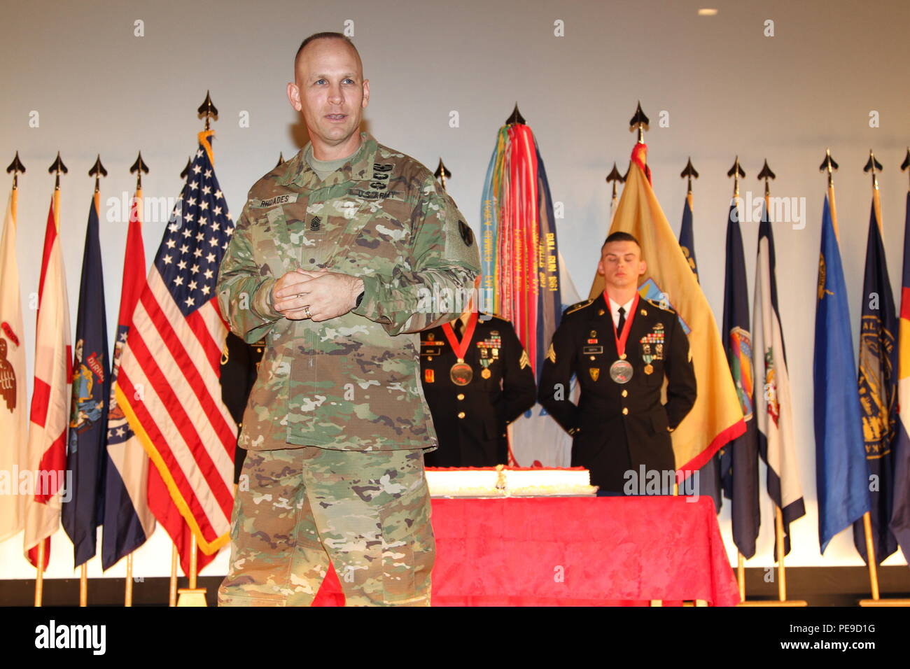 Command Sgt. Maj. Rodney Rhoades, the 21st Theater Sustainment Command ...