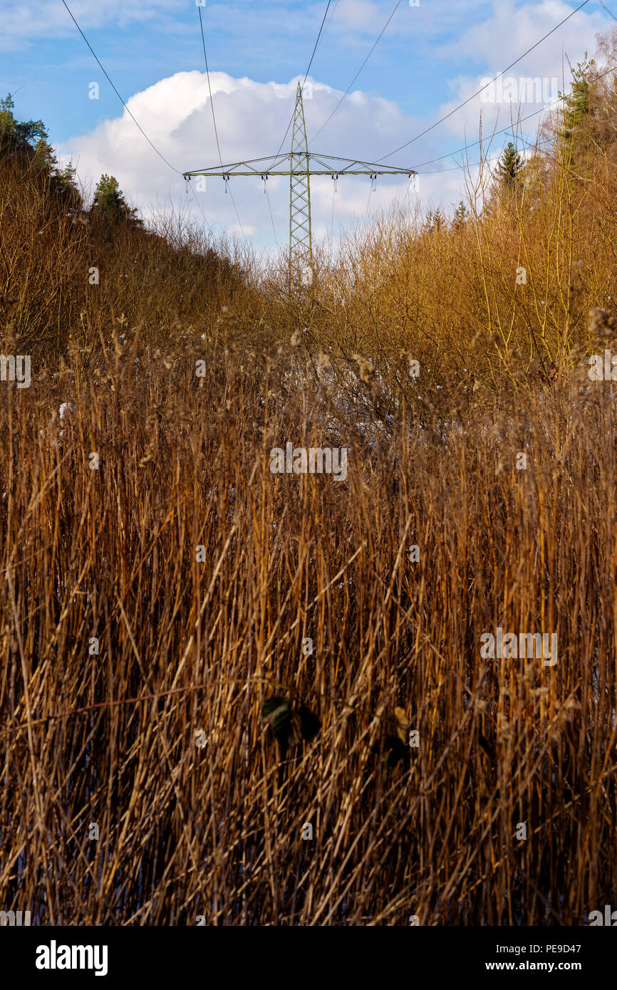 Symmetrical Transmission towers (power tower, electricity pylon, steel ...