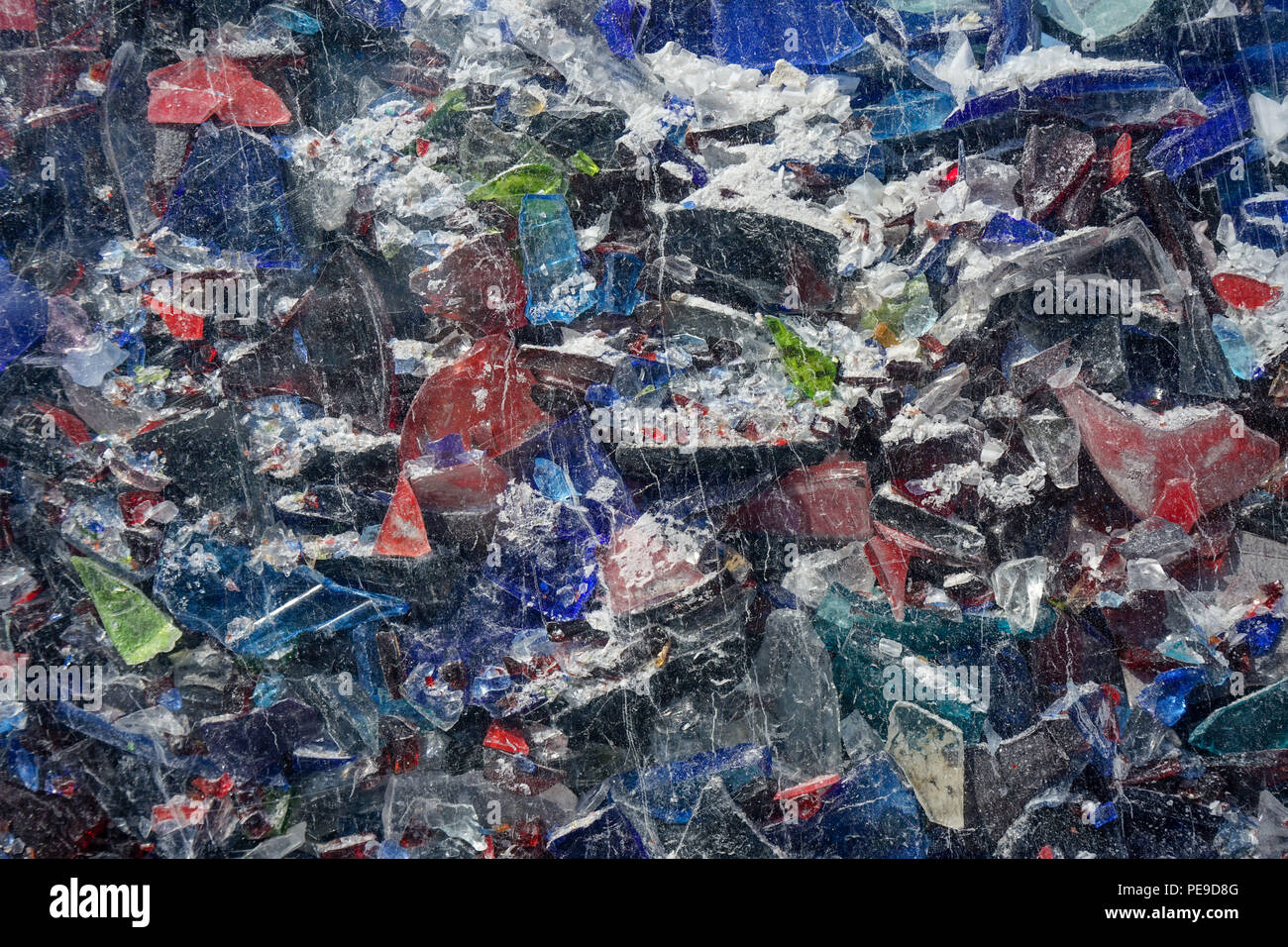 abstracct pattern of broken glass mixed togheter with various colours ...