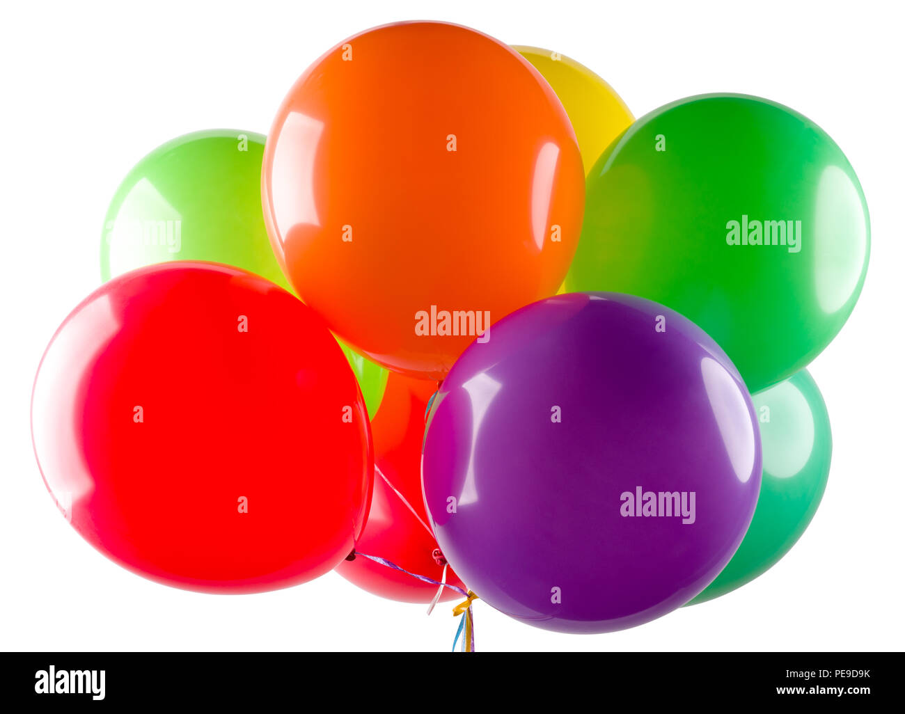 Flying balloon on white background isolated Stock Photo - Alamy