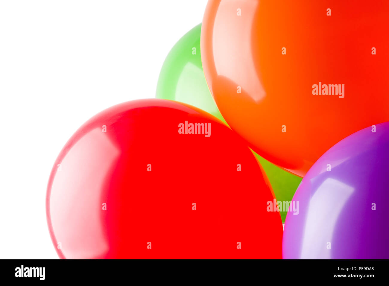 Flying balloon on white background isolated Stock Photo - Alamy