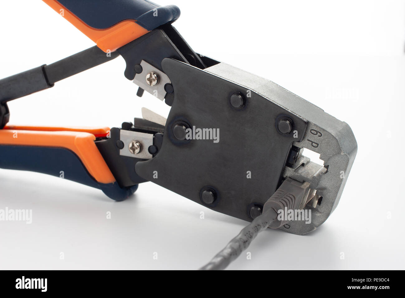 rg-45 close-up on white isolated Stock Photo - Alamy