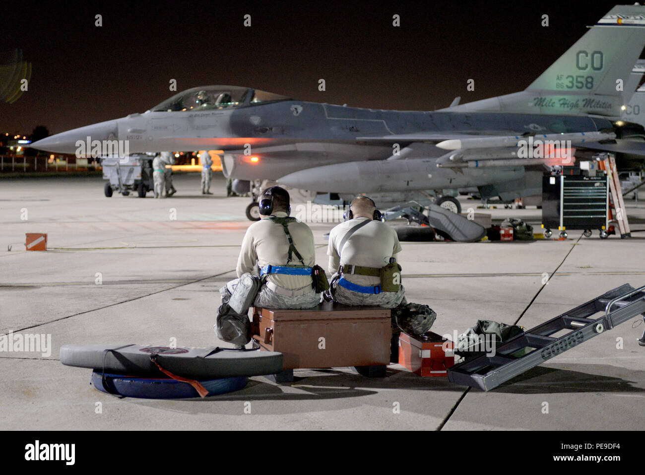 U.S. Air Force crew chiefs, assigned to the 140th Maintenance Squadron ...