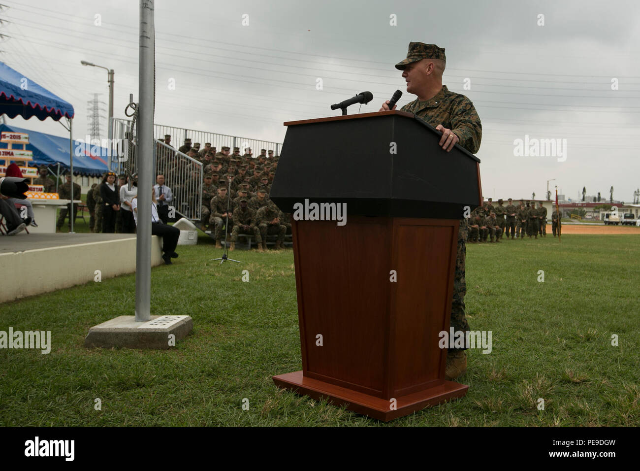Brig. Gen. Tracy King delivers a speech during the Marine Corps ...