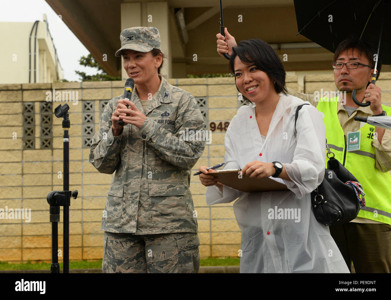 U.S. Air Force Col. Debra Lovette, 18th Mission Support Group commander ...