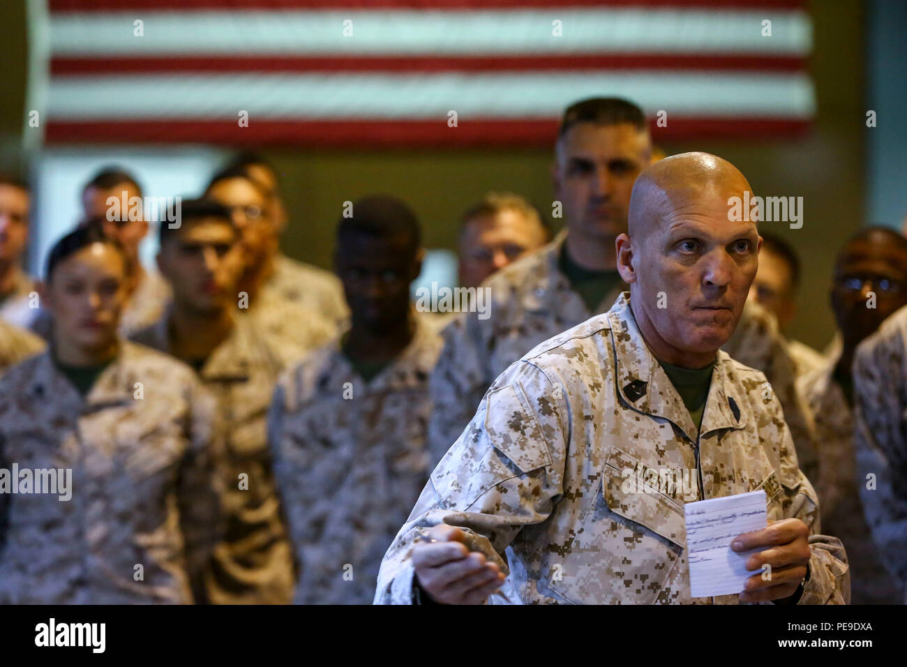 U.S. Marine Sgt. Maj. Lawrence P. Fineran, Sergeant Major, Marine Corps Forces Central Command ...