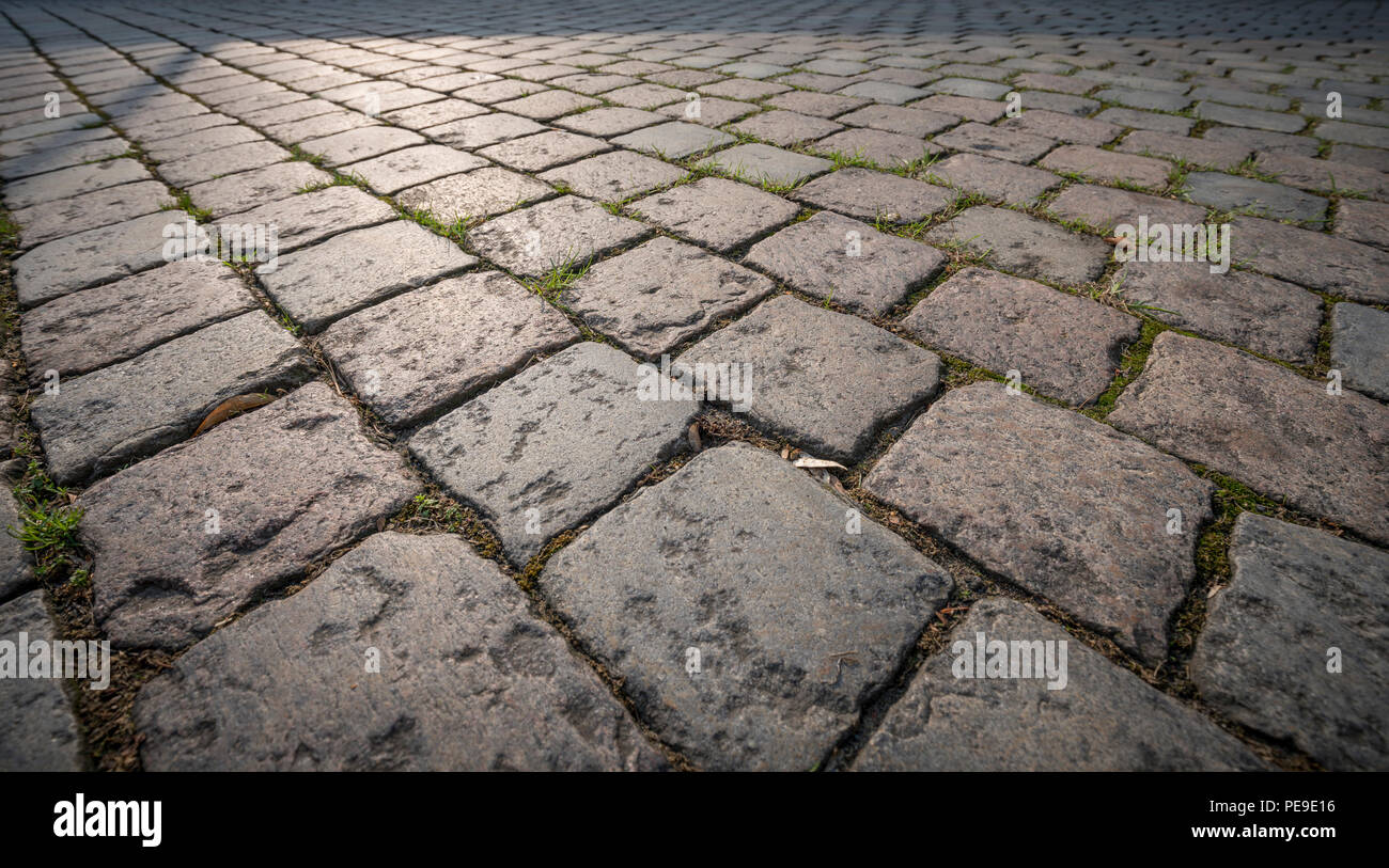 Cobble stone pavement background Stock Photo - Alamy
