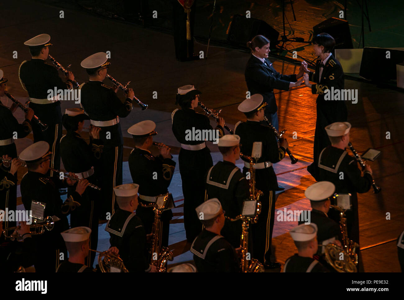 Musicians with the U.S. Navy 7th Fleet Band and the Japan Maritime Self ...