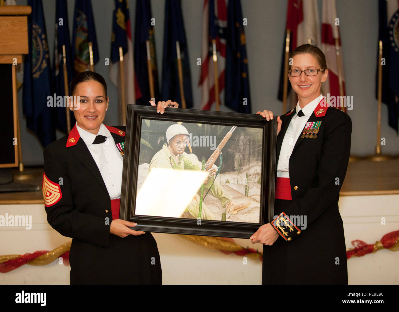 U.S. Marine Corps Lt. Col. Judy Yoder, commanding officer of Financial ...