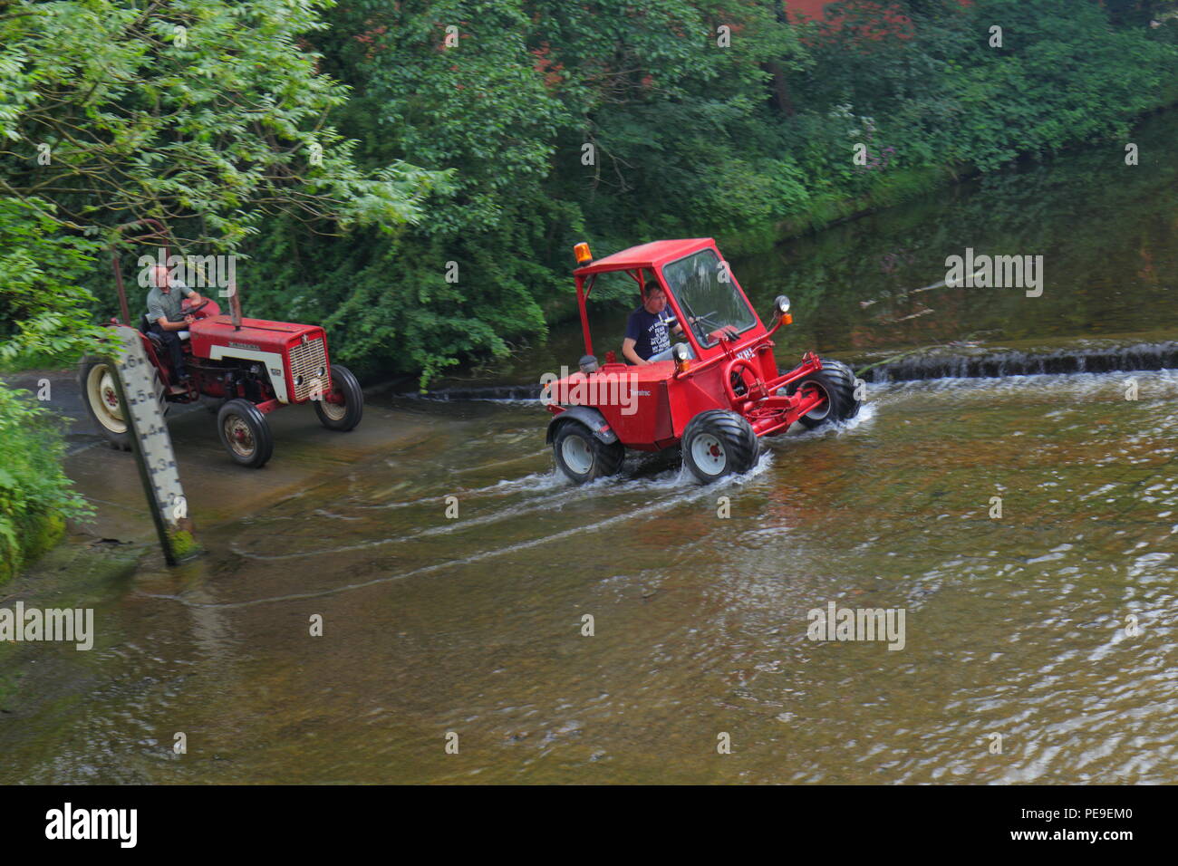 The Tractor run that sees tractors and other vehicles cross the river ...