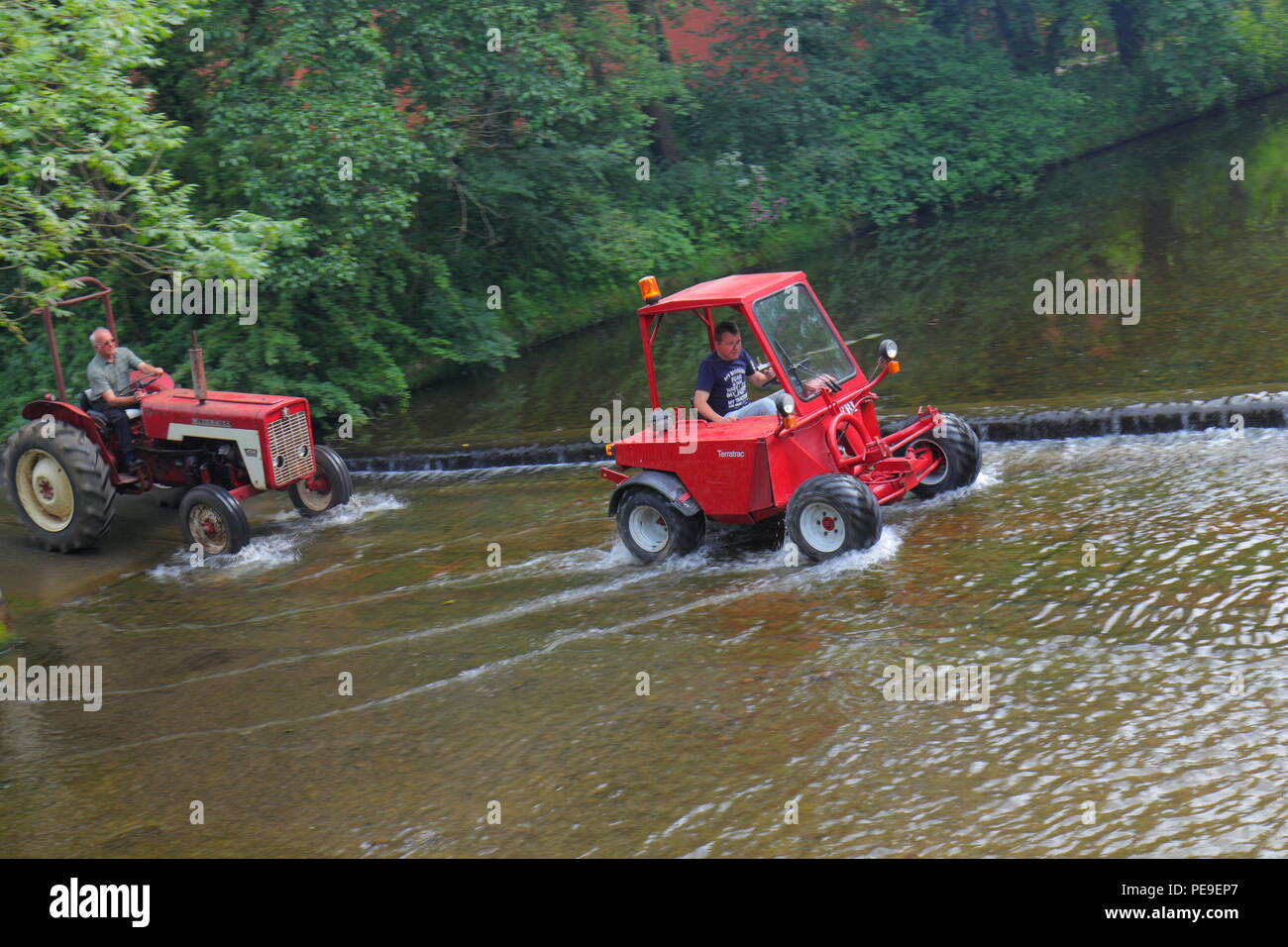 The Tractor run that sees tractors and other vehicles cross the river ...