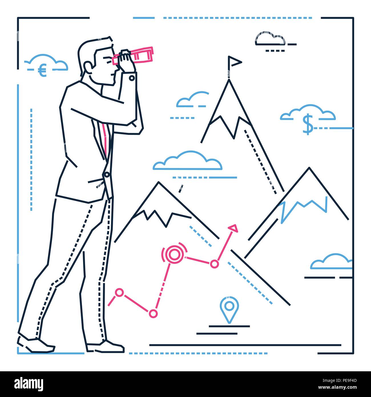 Looking forward Stock Vector Images - Alamy