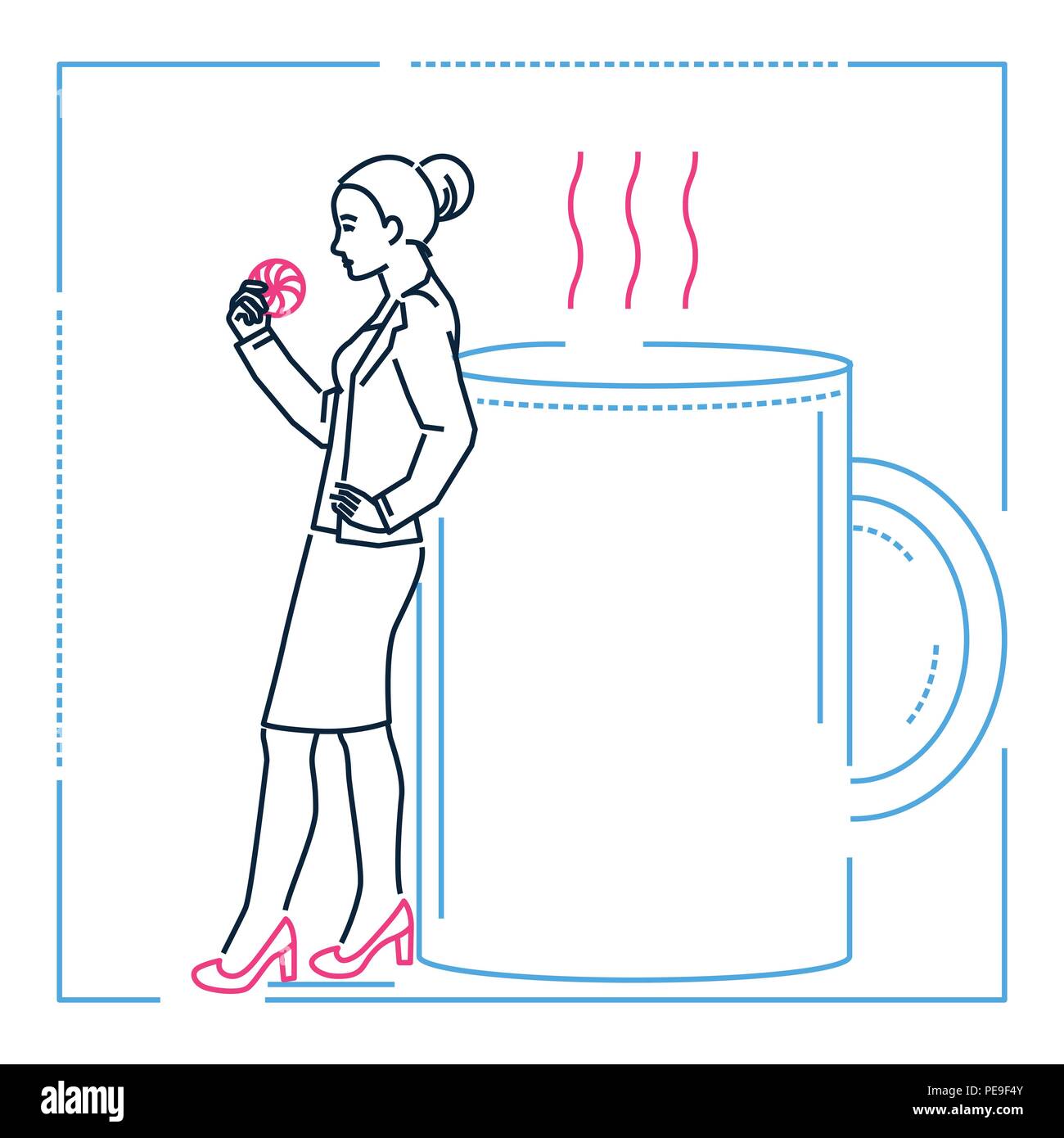 Cookie illustration for lifestyle design Stock Vector Images - Alamy