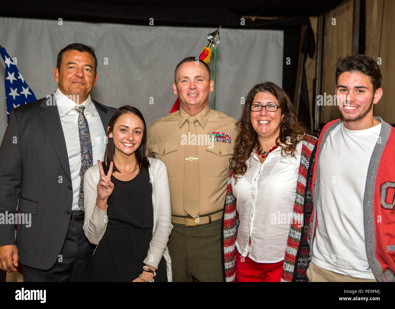Retired U.S. Marine Corps Maj. Michael Lujan, left, and retired Master ...