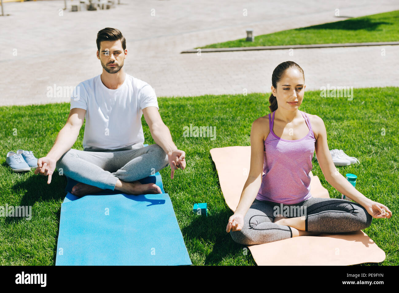 Nice calm people relaxing Stock Photo - Alamy