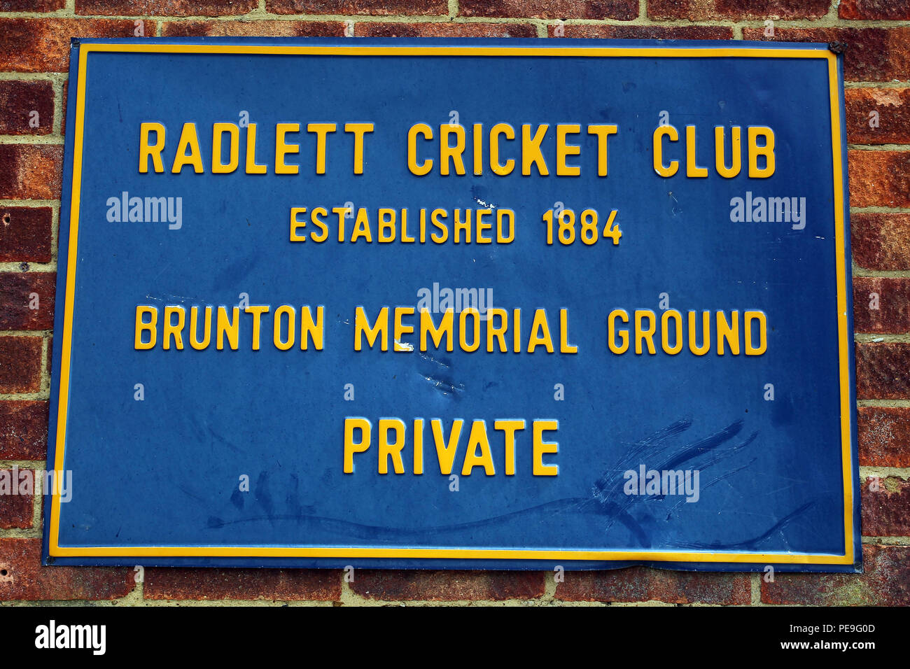 The Radlett CC sign during Middlesex CCC 2nd XI vs Essex CCC 2nd XI ...