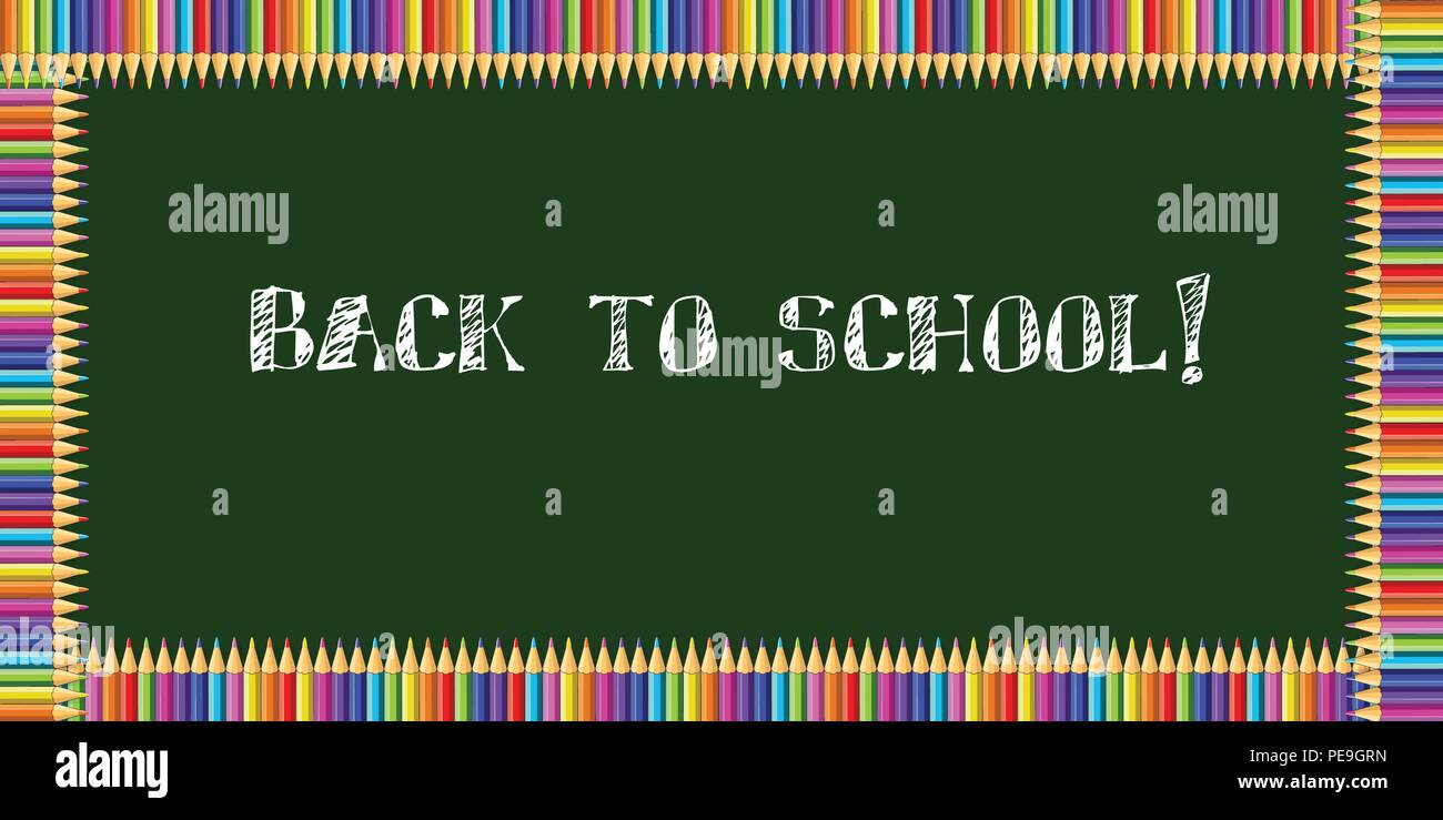 Vector multicolored rectangle frame made of colorful rainbow pencils on ... Vector multicolored rectangle frame made of colorful rainbow pencils on ...