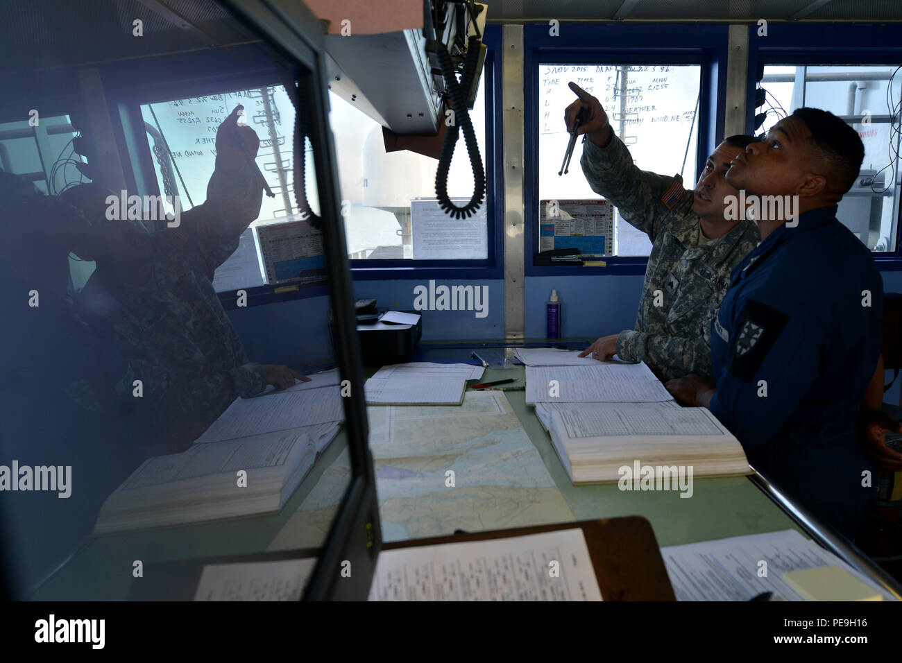 U.S Army Sgt. Angel Rosario, 97th Transportation Company Vessel Brandy ...