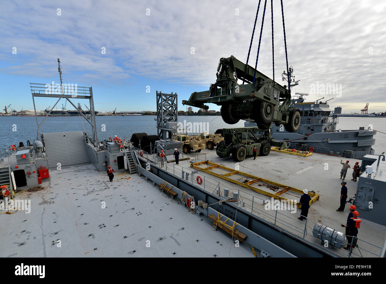 U.S. Army Vessel Brandy Station crew members assigned to 97th ...