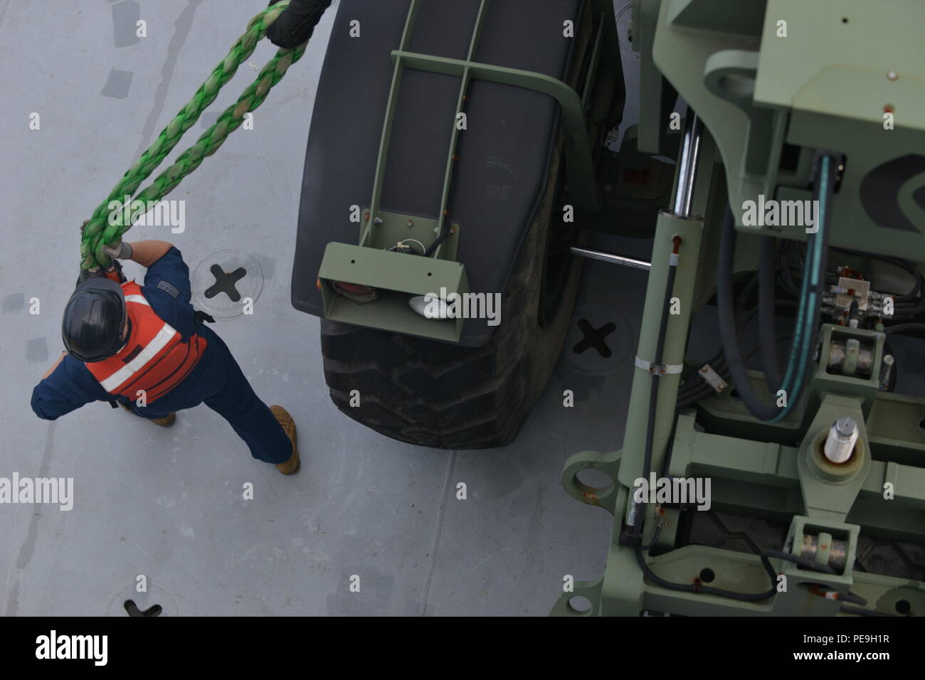 U.S Army Sgt. Angel Rosario, 97th Transportation Company Vessel Brandy ...