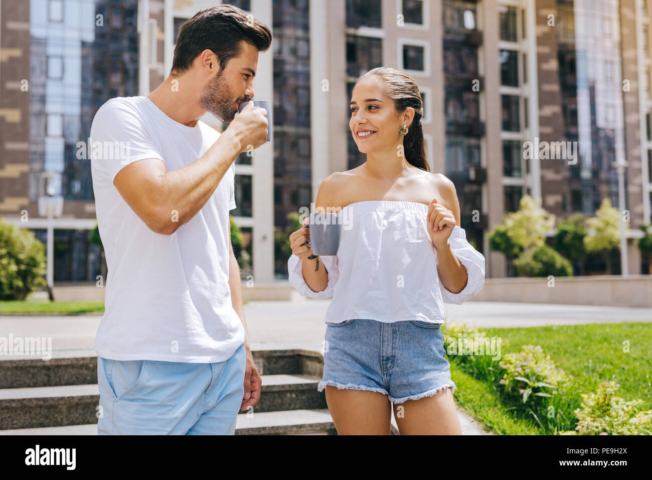 Close up woman taking sip hi-res stock photography and images - Alamy